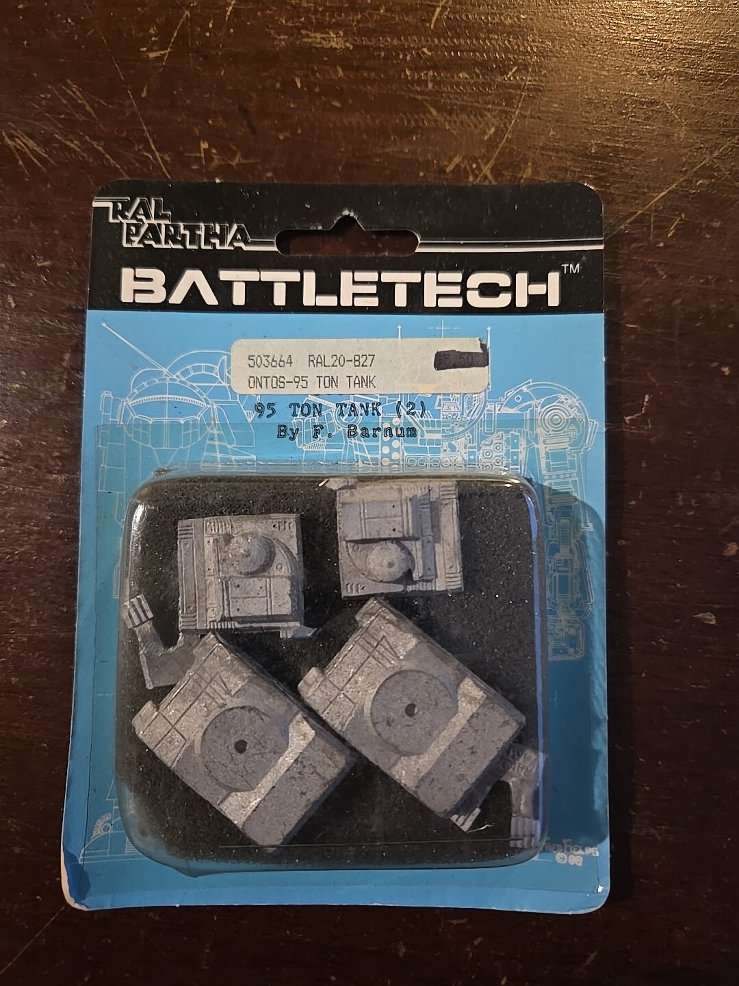 NEW SEALED Battletech Ral Partha Cutos 95 Ton Tank (2) 20-827 ORIGINAL ...