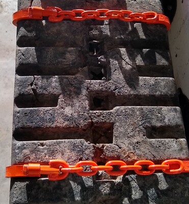 Skid Loader track chains Brand New Orange or Yellow 17.7 width Heavy ...