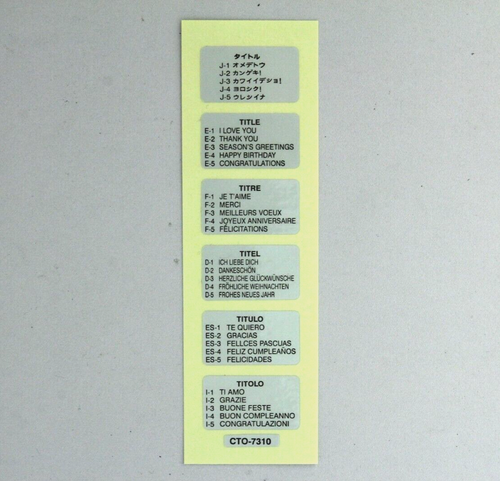 Canon IXUS M.1 titel sticker Überschriften Aufkleber CTO-7310 (12030728 ...