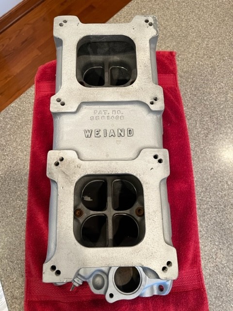 Weiand Dual Quad SBC Small Block Chevy Tunnel Ram Intake Manifold Hot ...