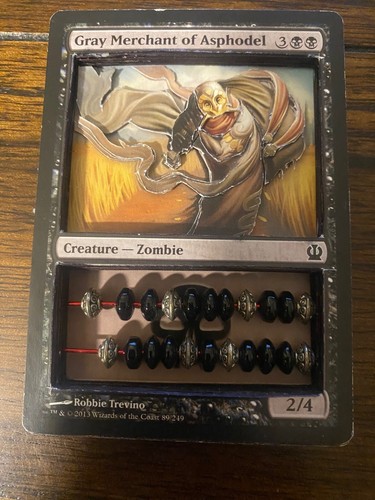 Gray Merchant of Asphodel Hand-Made Life Counter MTG | eBay