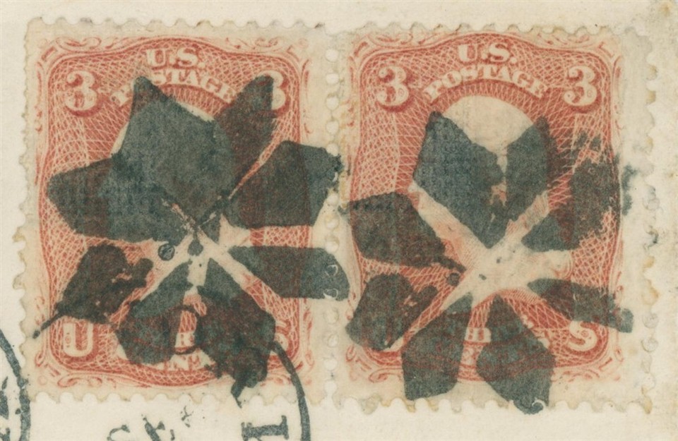 Mr Fancy Cancel 94 2x FANCY CANCEL LADIES COVER TIED 2x S&E GE-R60 8PT ...