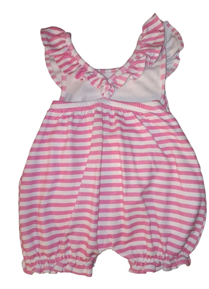 Mud Pie Mermaid Applique Size 6-9M Pink Stripe Bubble Romper | eBay