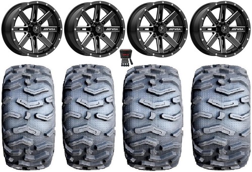 MSA Milled Boxer 14" UTV Wheels 26" MotoForce Tires Yamaha YXZ1000R | eBay