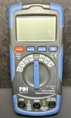 PDI DM-918 Handheld AC/DC Multimeter, Blue | eBay