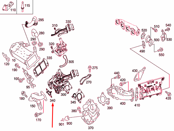 MERCEDES-BENZ SPRINTER 906 Exhaust Manifold Gasket A6511420480 NEW ...