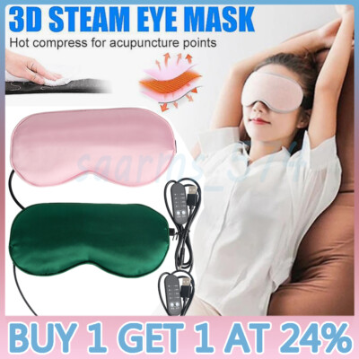 USB Heated Eye Mask Warm Eye Compress Heating Pad for Blepharitis Sleep ...