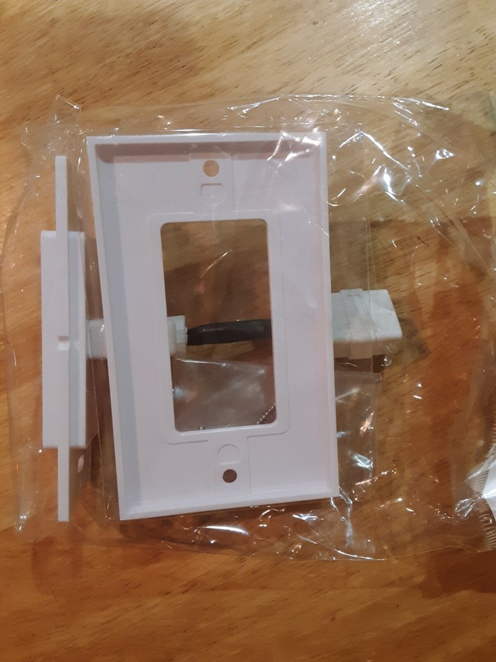 1-Port HDMI Wall Plate Panel Coupler Dual Outlet Cover Extender ...