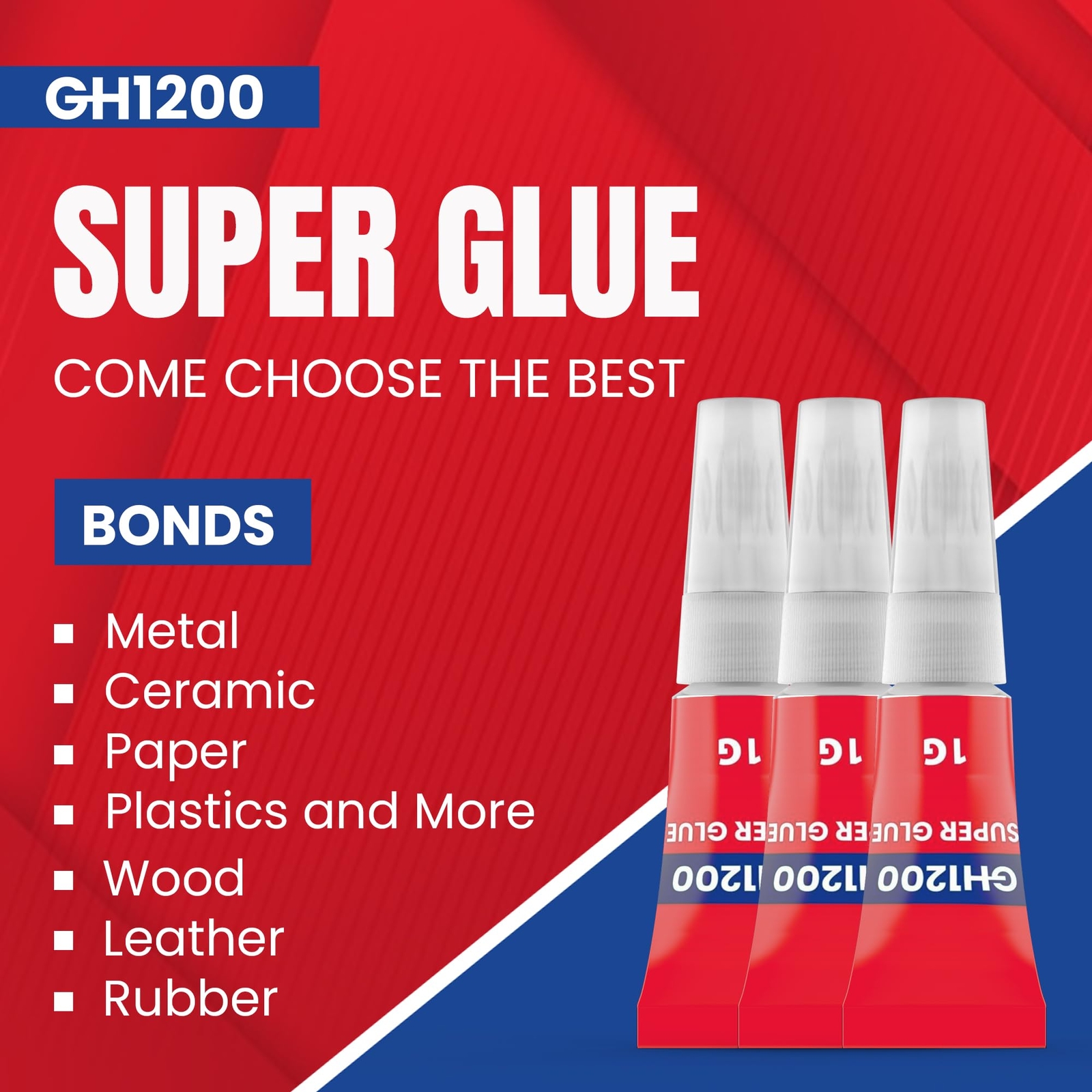 GH1200-1 Gram (Pack of 48) Single-Use Super Glue All Purpose Super Fast Thi... for sale online ...