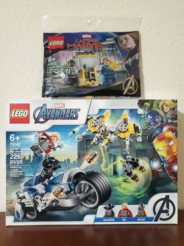 LEGO Marvel 76142 Avengers Speeder Bike Attack, 30453 Captain Marvel ...