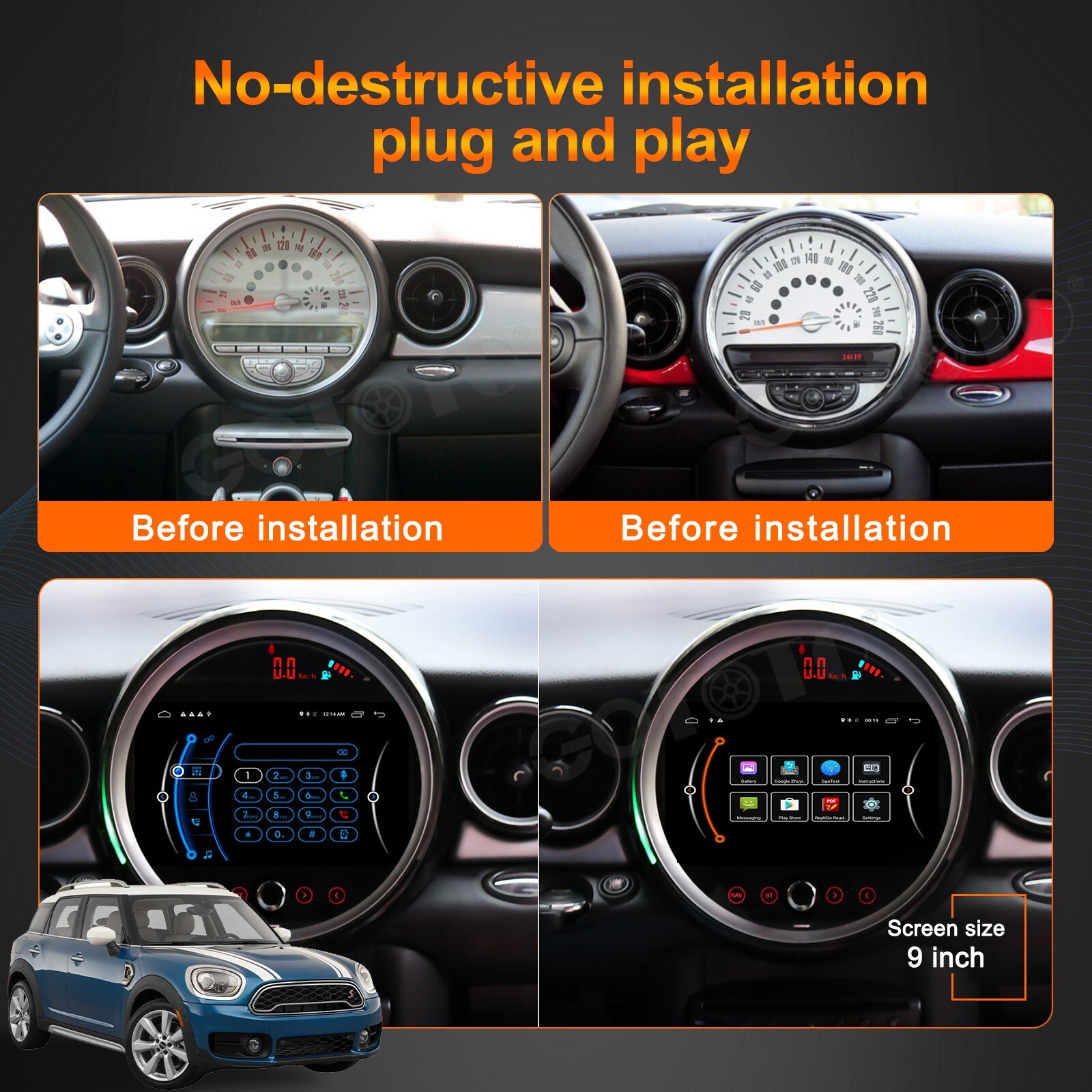For Bmw Mini Cooper R56 R60 2007-2014 Android Car Radio 2din Stereo ...