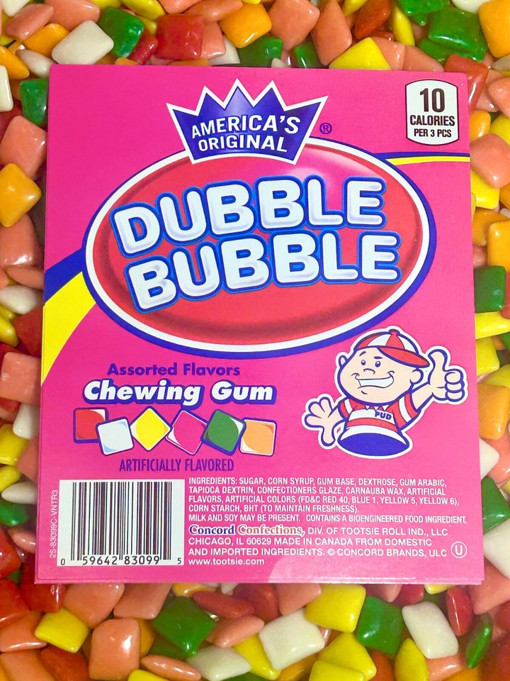 Dubble Bubble Chiclets Assorted Chewing Gum Bulk Candy 1LB 2LB 3LB 4LB ...