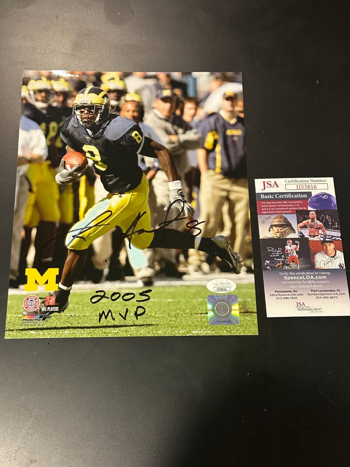 Jason Avant Signed 8x10 Michigan Wolverines JSA Autograph Football 2005 ...