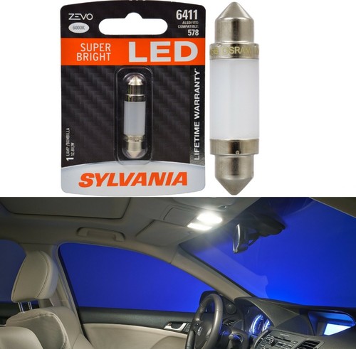 Sylvania ZEVO LED Light 6411 White 6000K One Bulb Interior Map ...