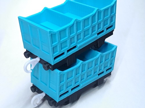 Lot of two Thomas Trackmaster 3D Printed BLUE OPEN TOPPED CARRIAGE ...