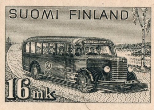 FINLAND BUS POSTAGE STAMP | eBay