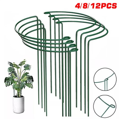 12X Round Metal Plant Supports Stake For Peonies Hydrangea Strong ...