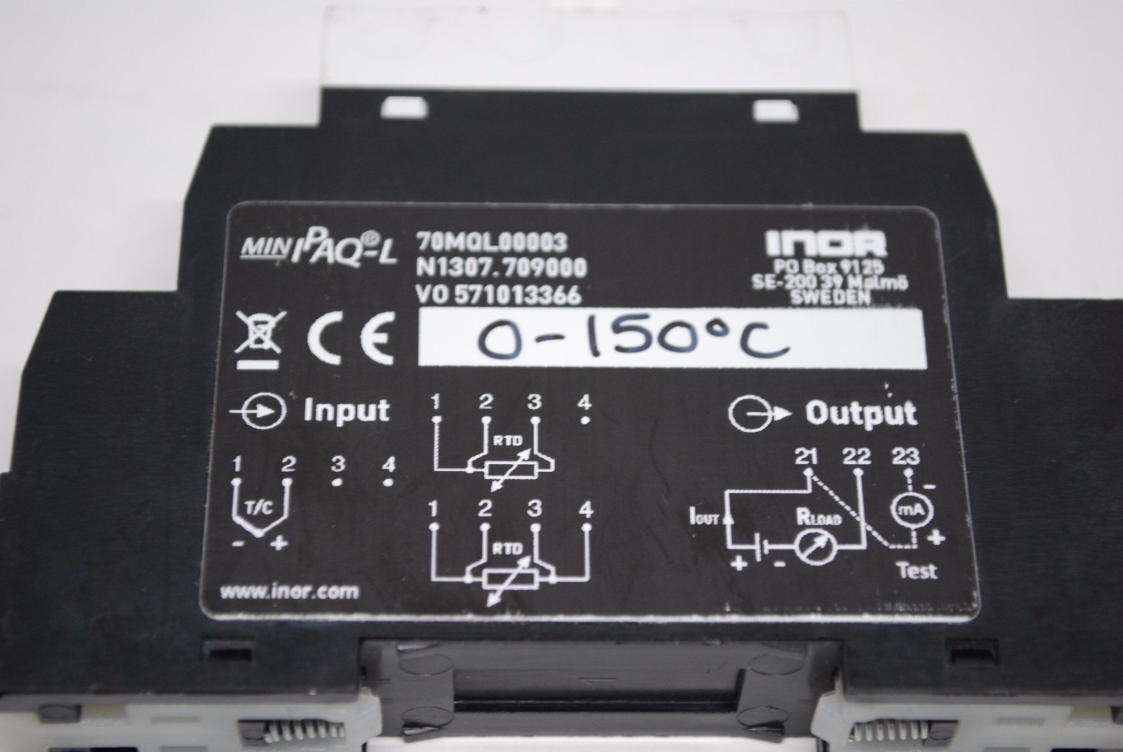 Inor MinIPAQ-L-USB Temperature Transmitter 0-150 Deg. 70MQL00003 | eBay UK