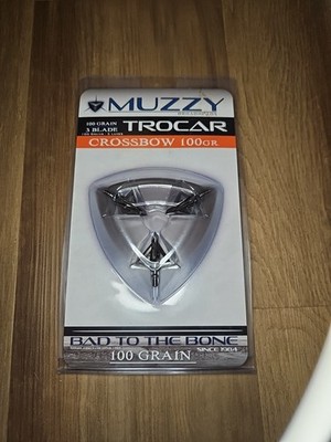 NEW 🏹🎯 1 package 3 BLADE Muzzy Trocar 100 Grain Crossbow Fixed Broadheads 🏹🎯 | eBay