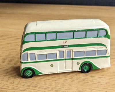 Ceramic Cream & Green Leyland Titan T05 Double Decker Bus | eBay UK
