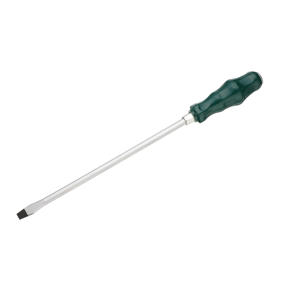 SL8 Flat Head Screwdriver 9.8" Magnetic Demolition Slotted CR-V Green ...