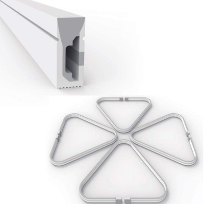 5M/16.5ft Silicone Channel System for DIY LED Neon Rope Light Strip ...