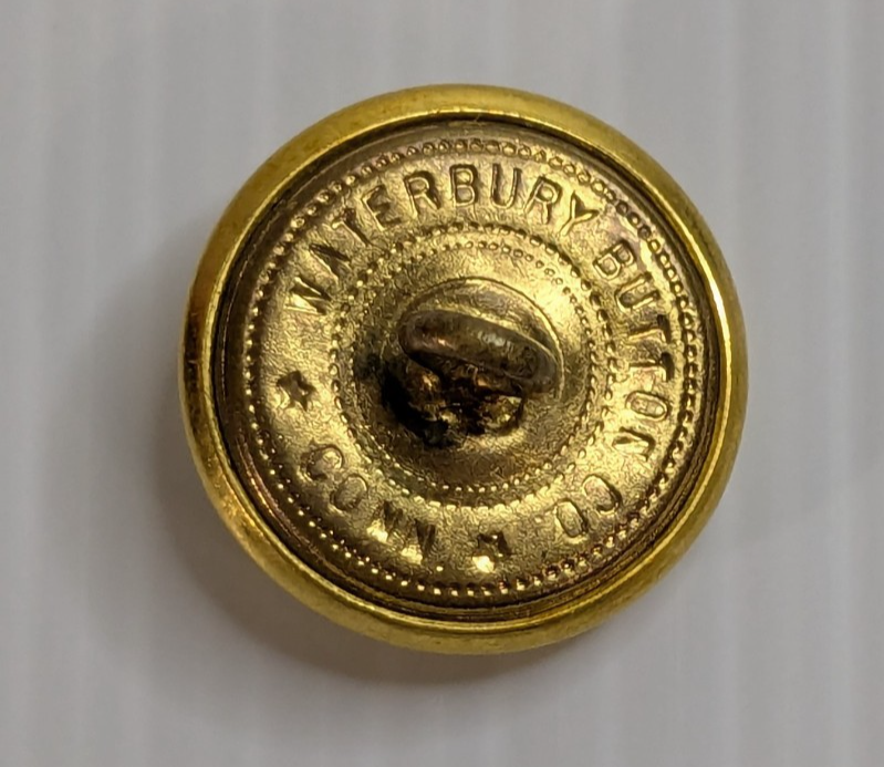 Vtg Brass Navy Uniform Button Eagle & Anchor Left Facing Waterbury CT ...