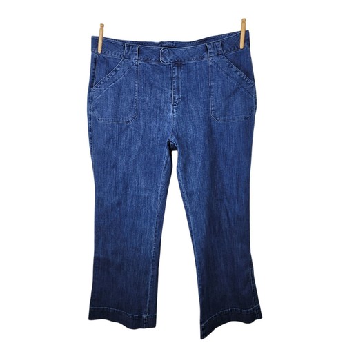 ELLOS Plus Size 22 Women's Jeans Medium Wash Wide leg 22W High Rise 44 ...