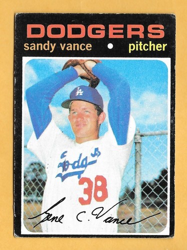1971 Topps Sandy Vance #34 Los Angeles Dodgers VG+ | eBay