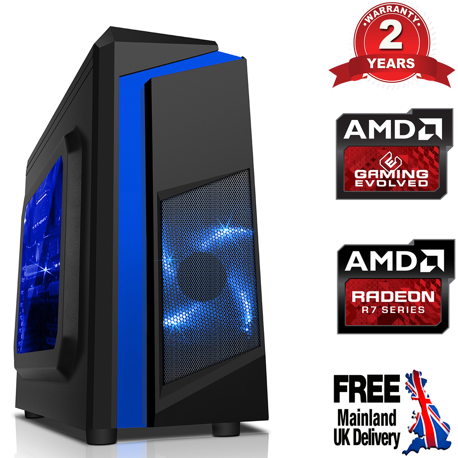 Customize Mega Fast AMD Home Gaming Computer Radeon 16GB WiFi Desktop ...