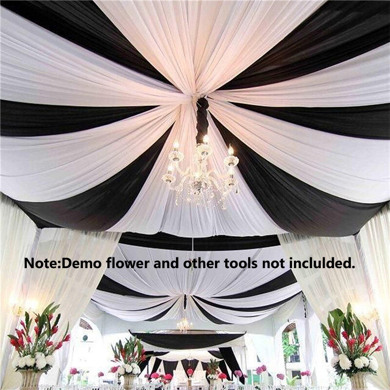 10 Pack Chiffon Centre 0.73*10M Ring Venue Decor Ceiling Draping ...