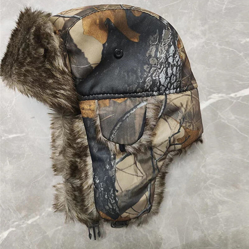 Old Man Earflap Hat Lei Feng Hat Camouflage Warm Winter Elderly Cap ...