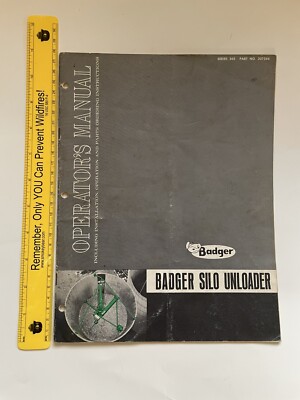 Badger Silo Unloader Operator’s Manual | eBay