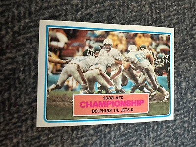 1983 Topps #11 1982 AFC Championship Game - Dolphins 14 Jets 0 | eBay
