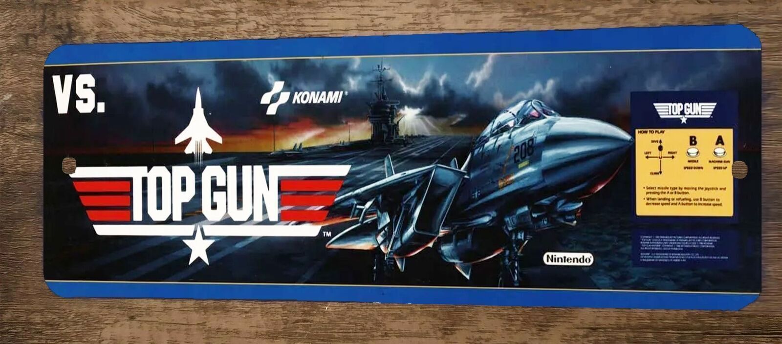 Vs Top Gun Arcade 4x12 Metal Wall Video Game Sign | eBay