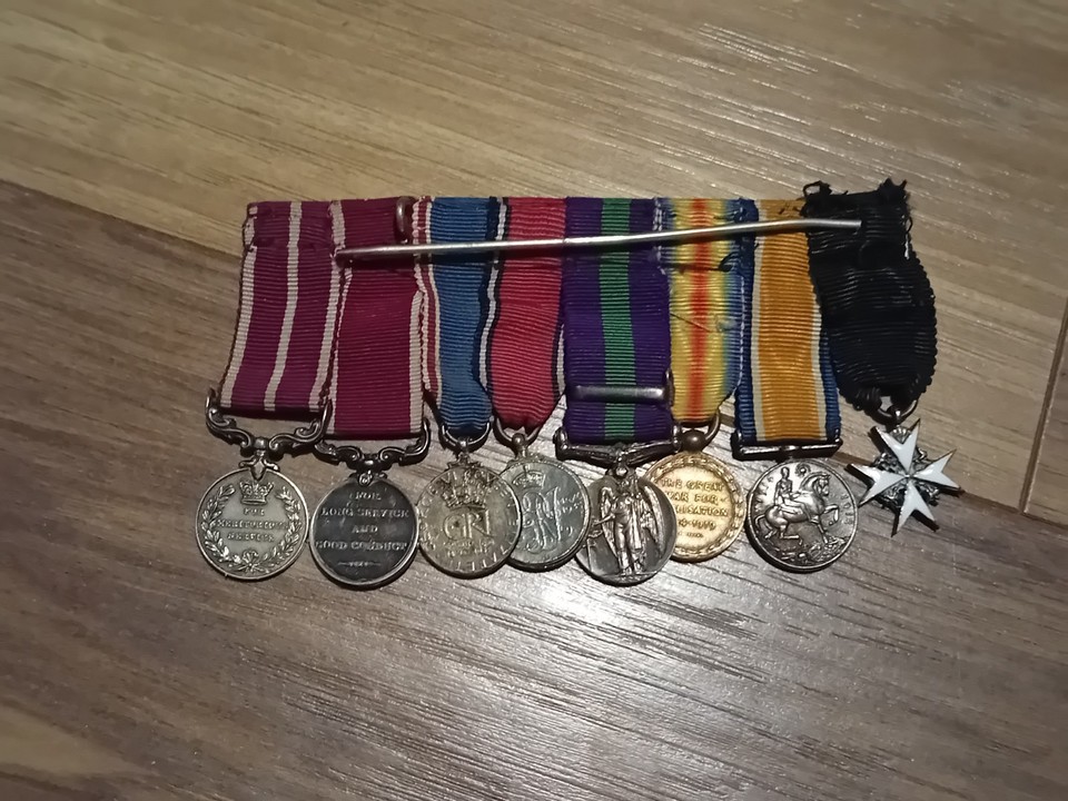 First World War Era British Miniature Dress Medal Group Of 8, Knight of ...