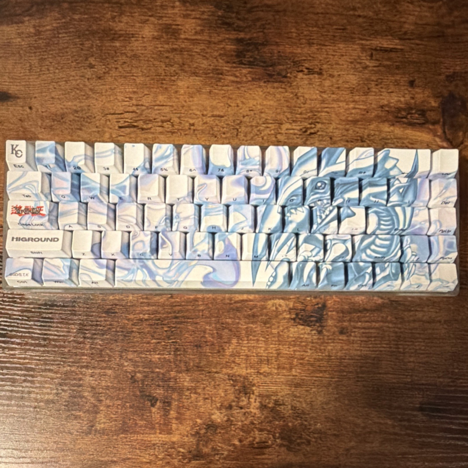 Higround HG68 Mechanical Keyboard White Blue Custom Keycaps Wired ...