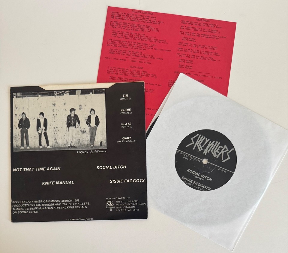 Silly Killers - Knife Manual 7" kbd punk Original No Threes Vains ...