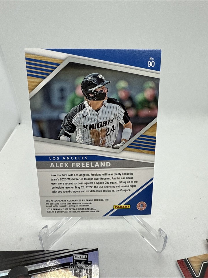 Alex Freeland 2022 Panini Elite Extra Edition AUTO - Dodgers RC On Card ...