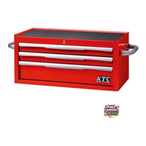 Kyoto Machine Tools KTC Flat Top Chest 3 Tiers 3 Drawers Red EKR-2003R ...