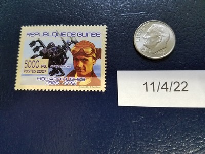 Howard Hughes AH-64 apache 2007 Republique De Guinee Perforated Stamp ...