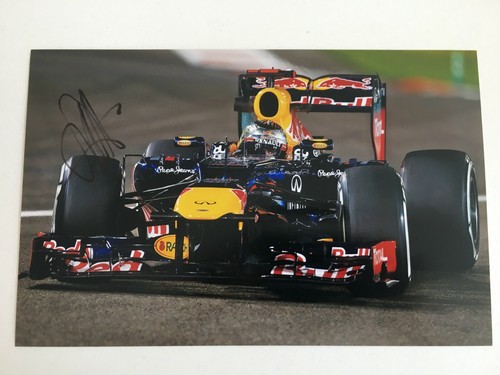Sebastian Vettel signed Red Bull F1 A4 photo | eBay