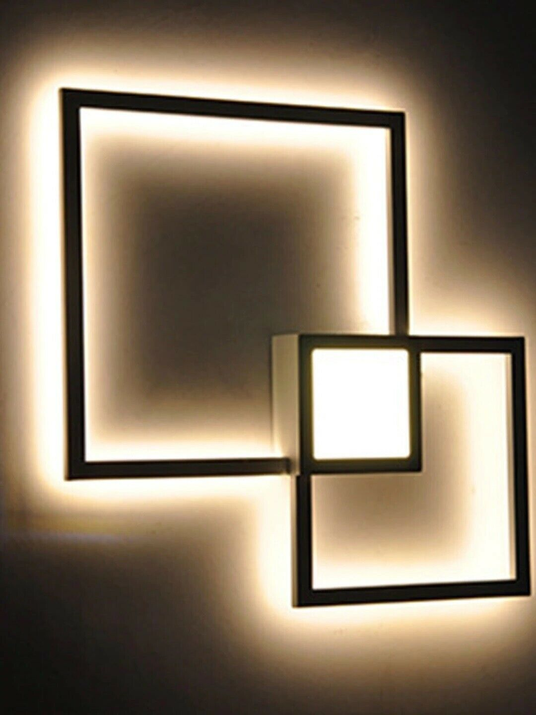 LED Wall Mounted Lamp Light Round/Square Room Decor Creative DIY ...
