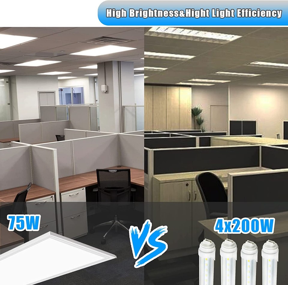 2x4ft 75Watt LED Edge-lit Flat Panel Light Fixtures Drop Ceiling ...
