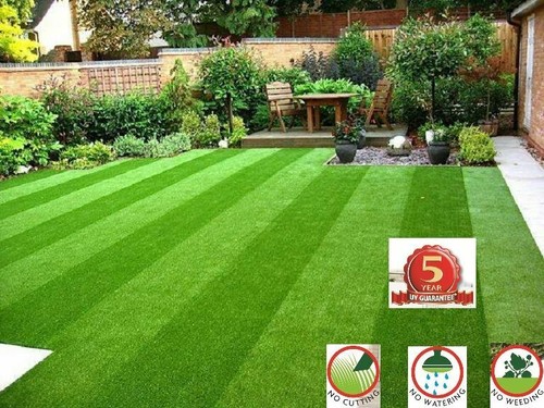 ARTIFICIAL GRASS QUALITY ASTRO TURF CHEAP REALISTIC NATURAL 15MM GREEN ...