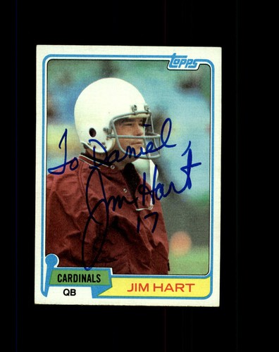 Jim Hart Signed 1981 Topps Football #401 IPA IN PERSON AUTOGRAPH | eBay