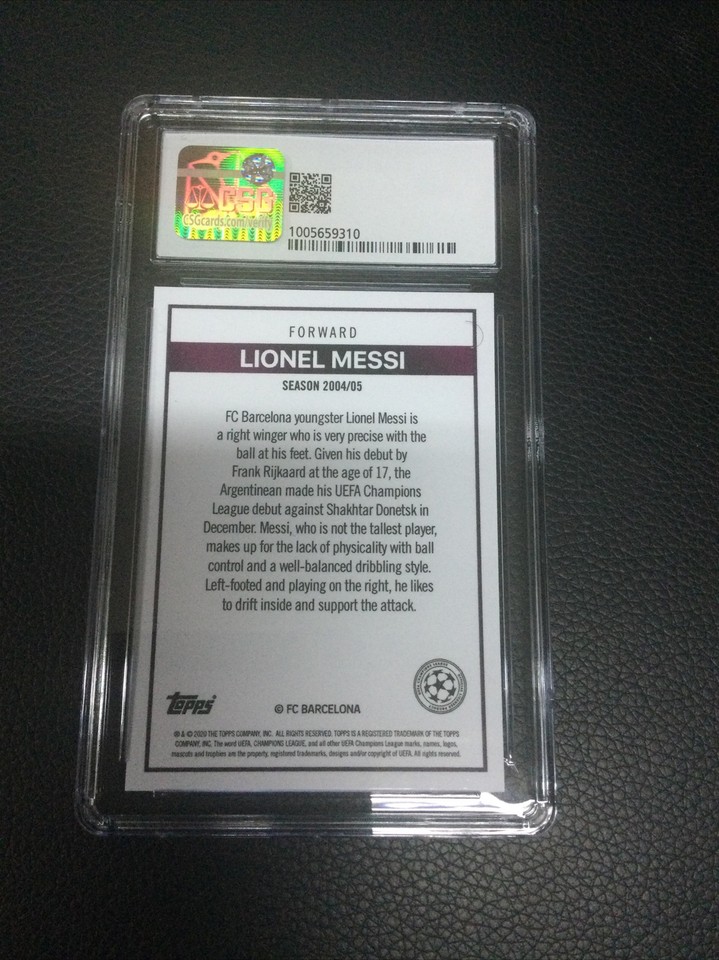 2020 TOPPS NOW UEFA Lionel Messi RC The LOST Rookie Cards CSG 10 ...