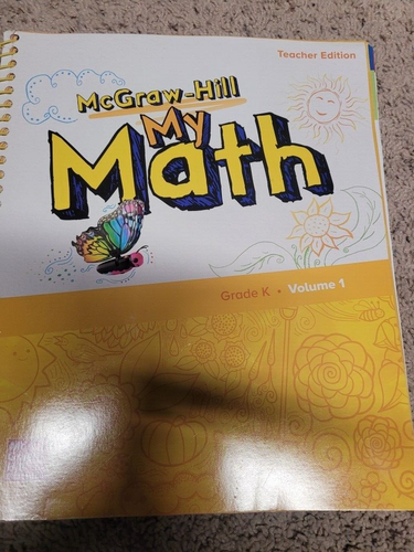 * McGraw-Hill "My Math" Book Grade K Volume 1 Spiral-Bound Teacher ...