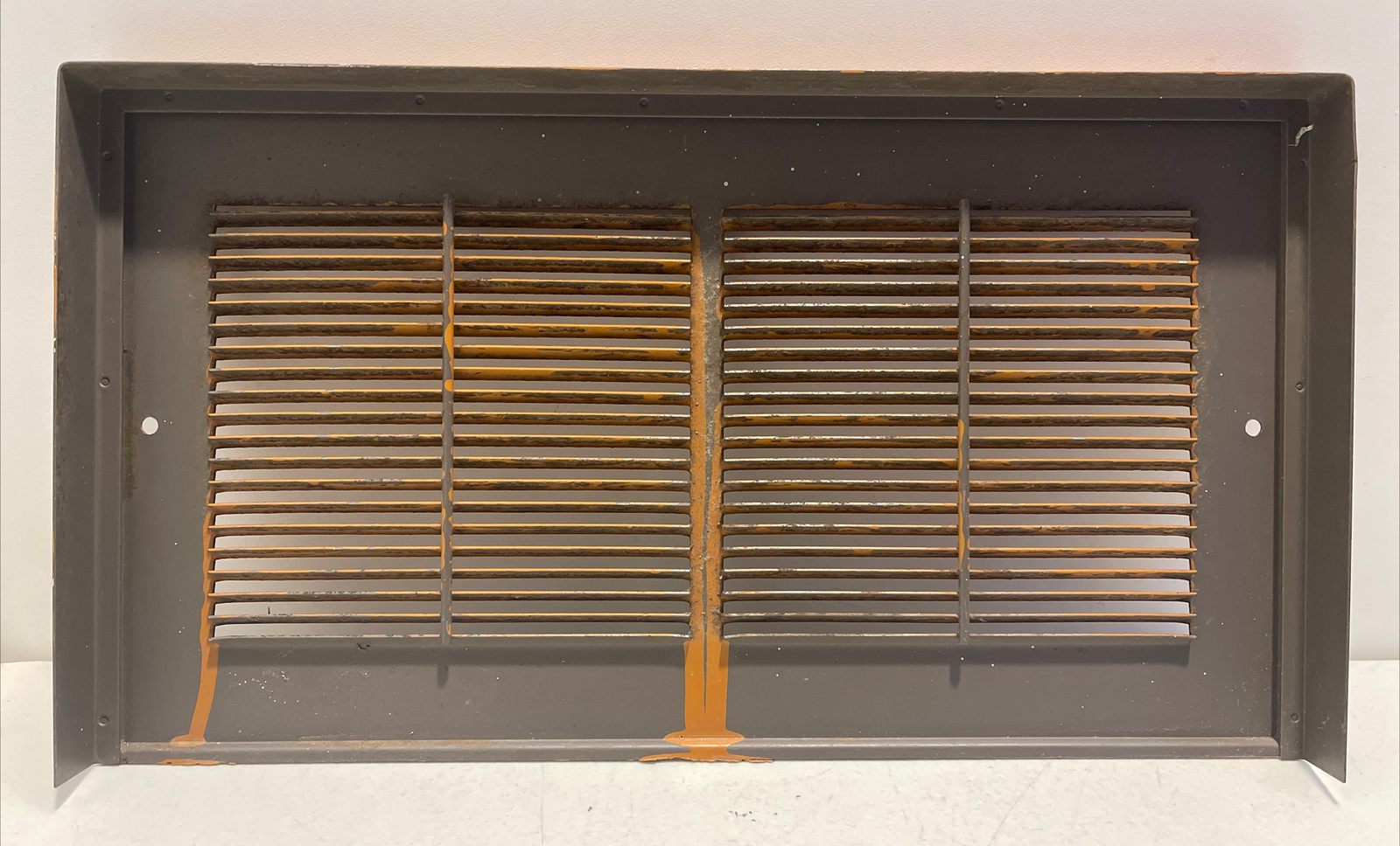 Wall Register Vent Grate 8”x14" Louvered Fin Steel Tan Stationary ...