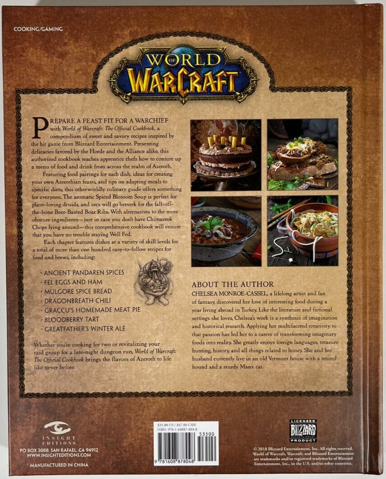 World of Warcraft The Official Cookbook by Chelsea Monroe-Cassel ...